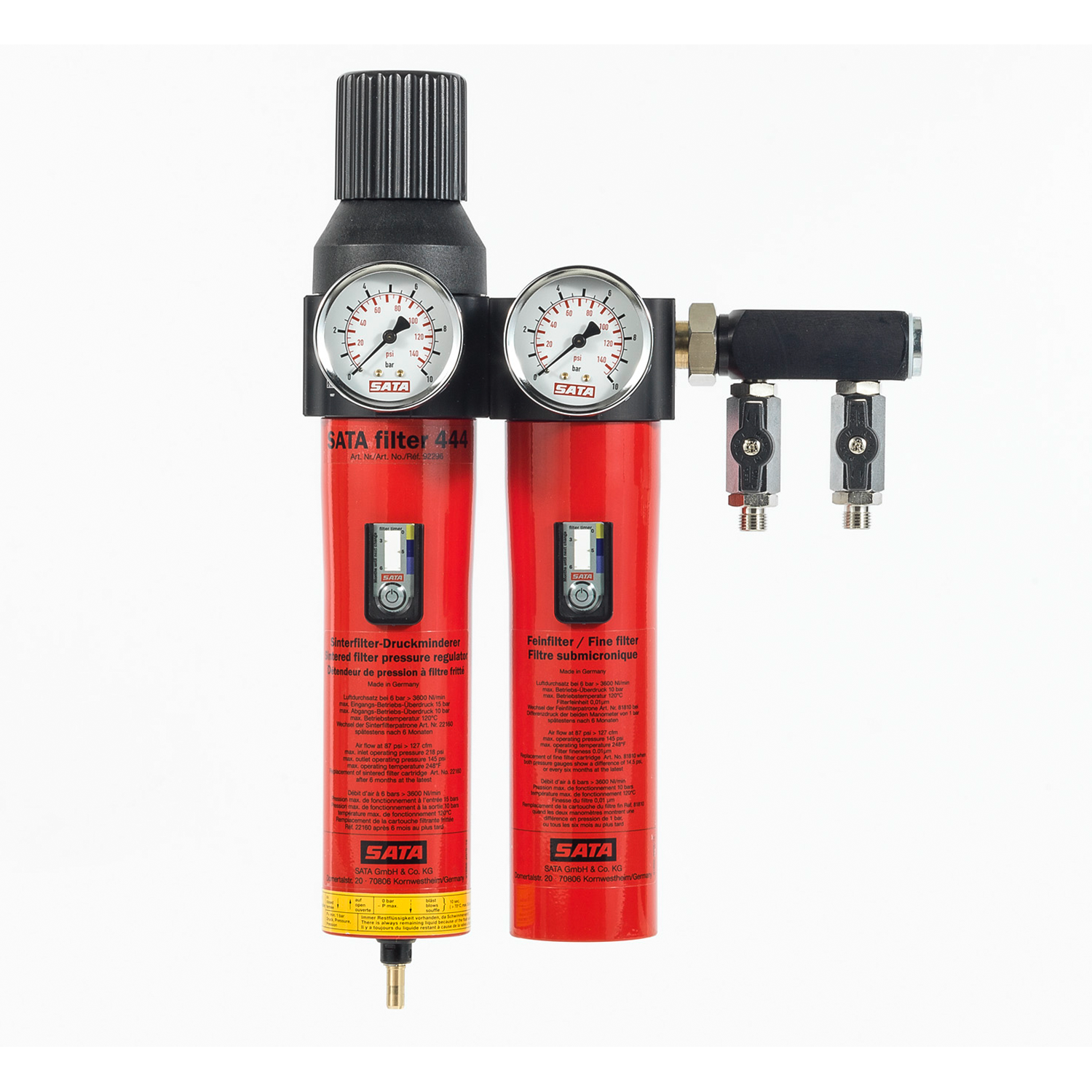 SATA filter 484 mit Tragerahmen 3-stufiger Sinterfilter/Feinfilter ...